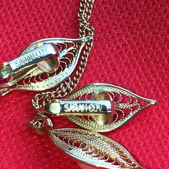 Sarah cov | Jewelry | Vintage Sarah Cov Coventry Necklace Earrings Set ...